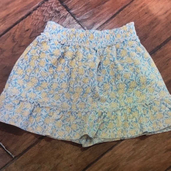 Bottoms | Floral Print Kids Skort In Blue And Yellow | Poshmark